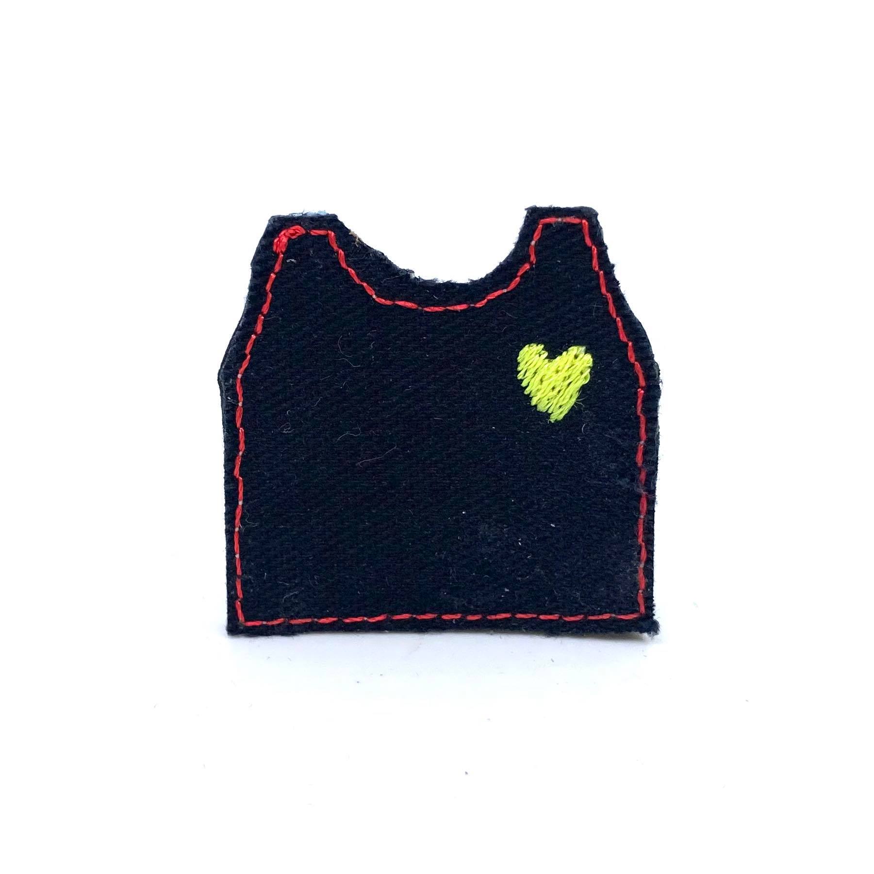 Broche "marcel" noir