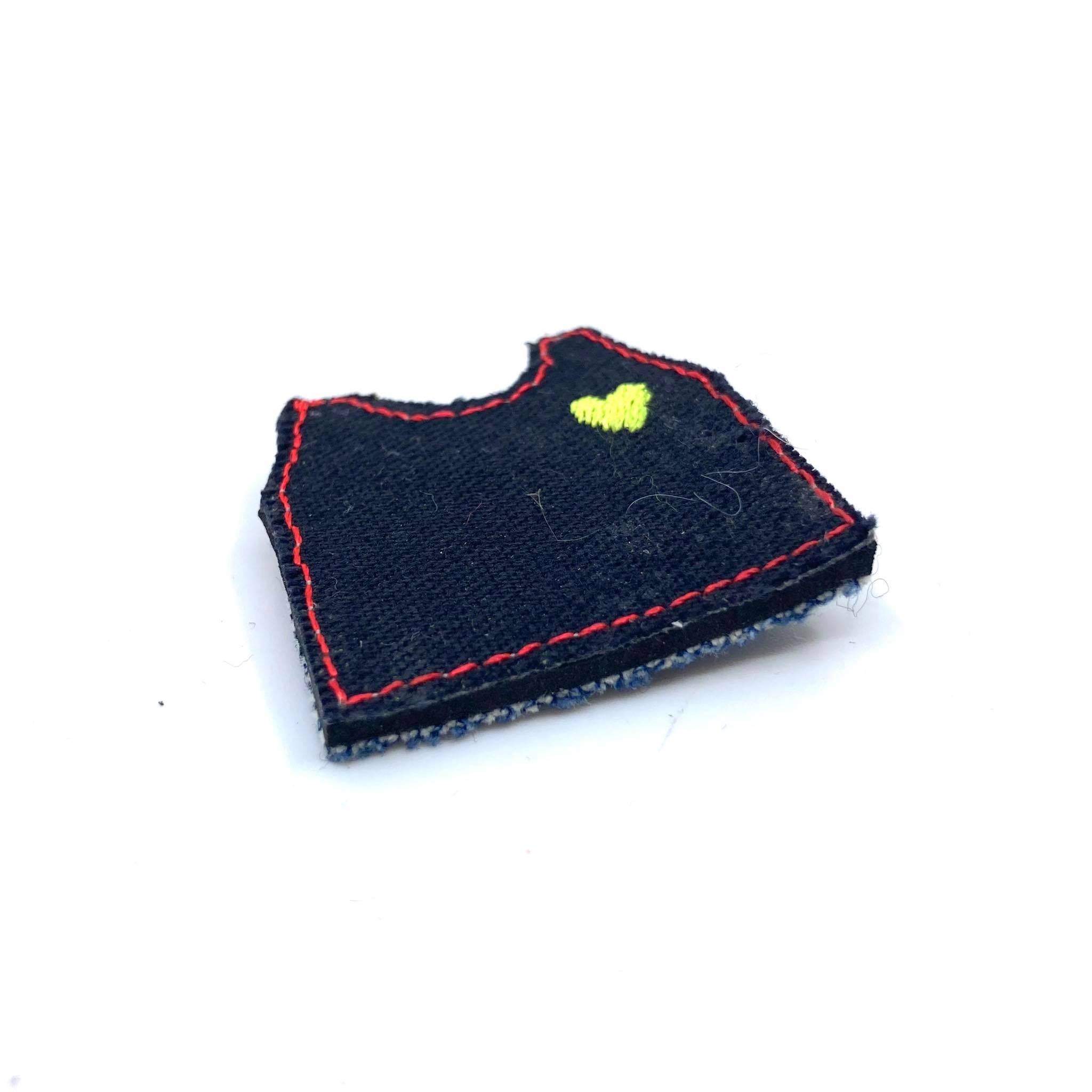 Broche "marcel" noir